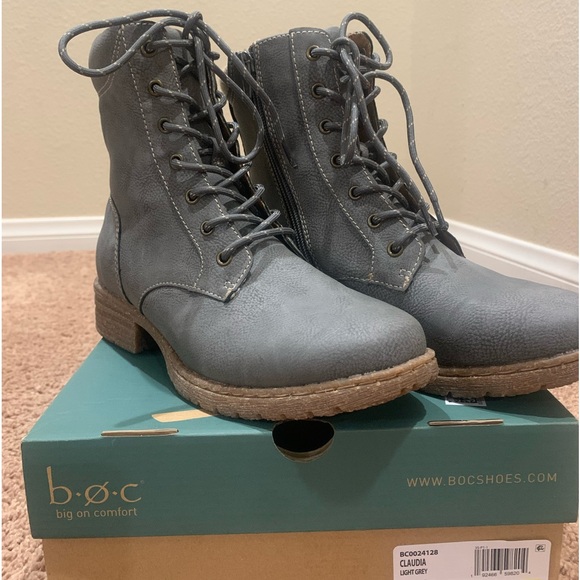 boc | Shoes | Womens Boc Big On Comfort Lace Up Claudia Boots Light ...